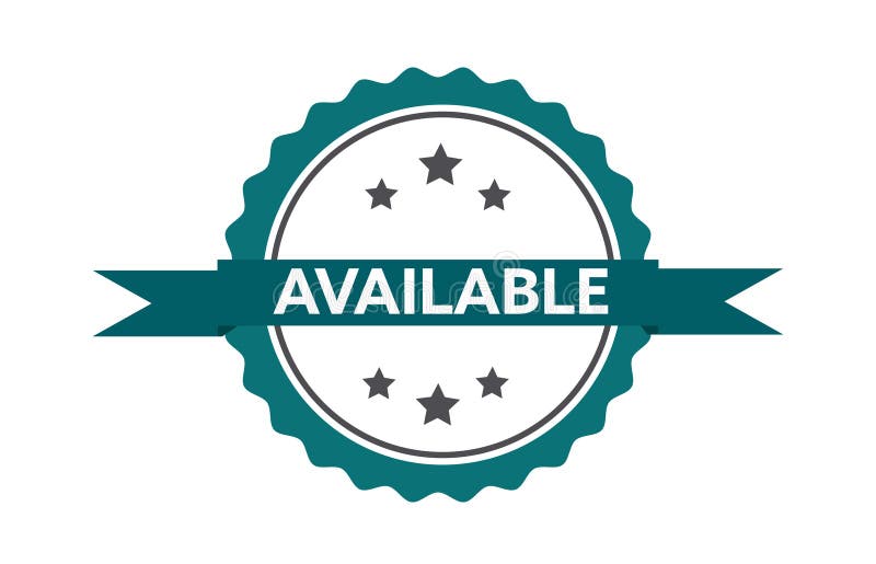 Available Stamp Isolated on White Background Stock Vector ...