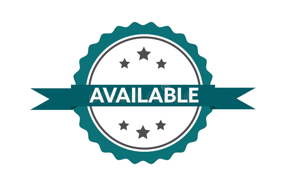 Available Stamp Isolated on White Background Stock Vector ...