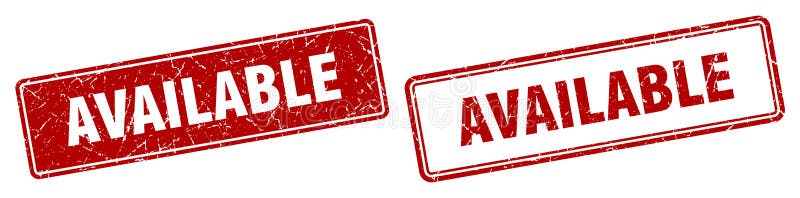 Available Stamp Set. Available Square Grunge Sign Stock Vector ...