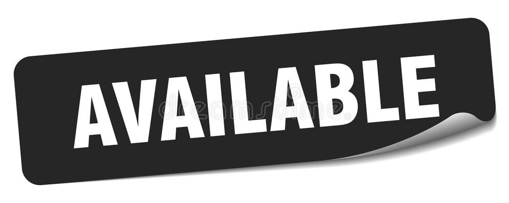 Available Sticker. Available Label Stock Vector - Illustration of ...