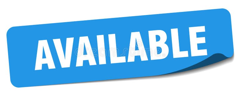 Available Sticker. Available Label Stock Vector - Illustration of white ...