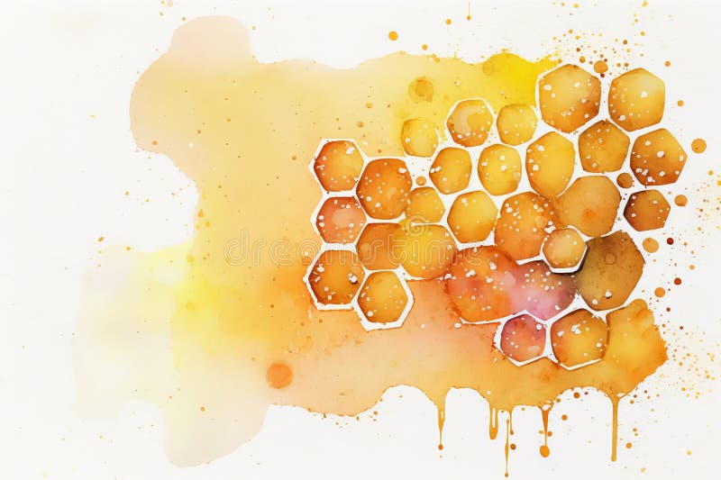 Available Watercolor Honeycomb Background Stock Illustration ...