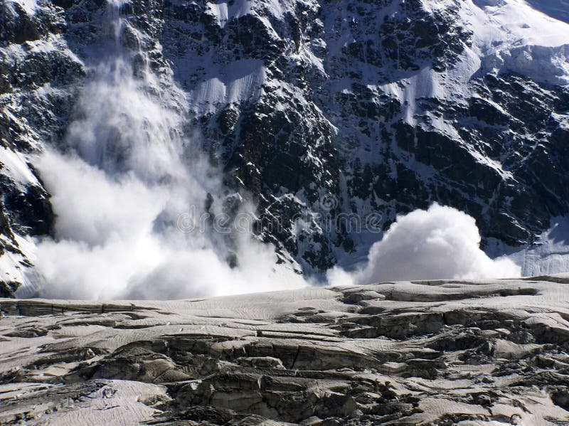 AVALANCHE COMING! stock photo. Image of speed, avalanche - 2642436