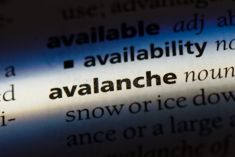 Avalanche stock photo. Image of isolated, page, info - 114404602