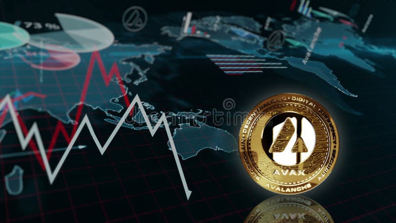 Avalanche Avax Cryptocurrency Golden Rotating Coin on Chart Loop Stock ... Avalanche Avax Cryptocurrency Golden Rotating Coin on Chart Loop Stock ...