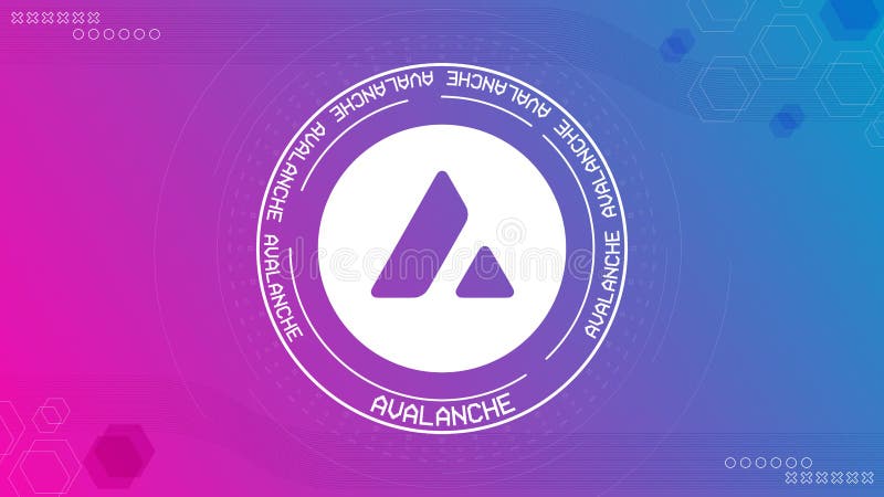 Avalanche AVAX Vector Symbol with Cryptocurrency Themed Background ...