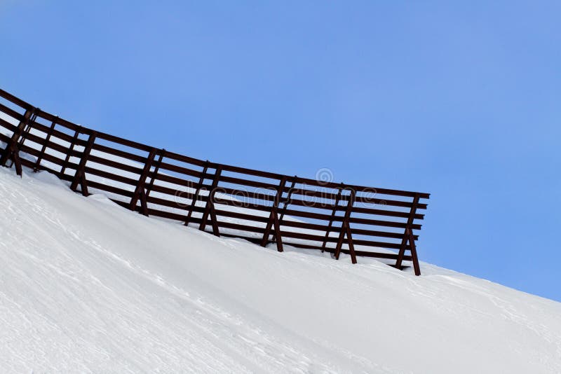 Avalanche fence stock photo. Image of fence, mountain - 37539164