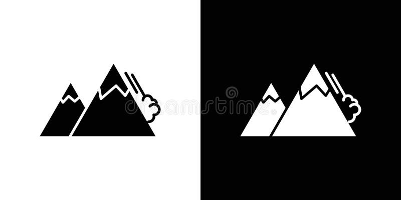 Avalanche Icon Outline Sign Symbol Set Stock Vector - Illustration of ...