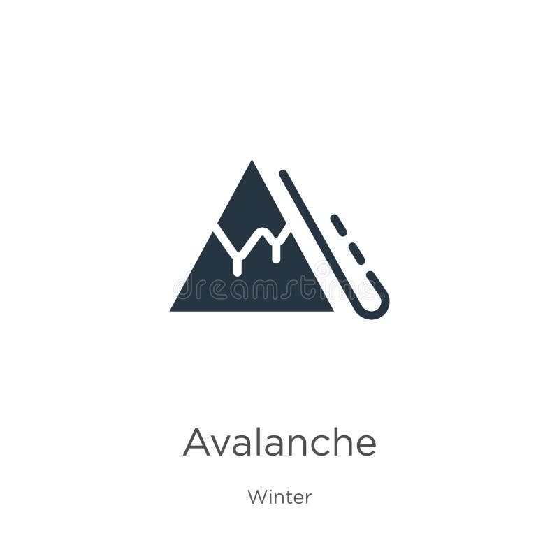 Avalanche Icon Vector. Trendy Flat Avalanche Icon from Winter ...