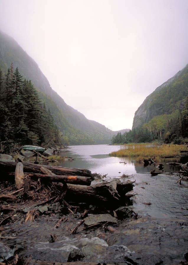 Avalanche Pass in the Adirondacks. Stock Image - Image of river, autumn ...