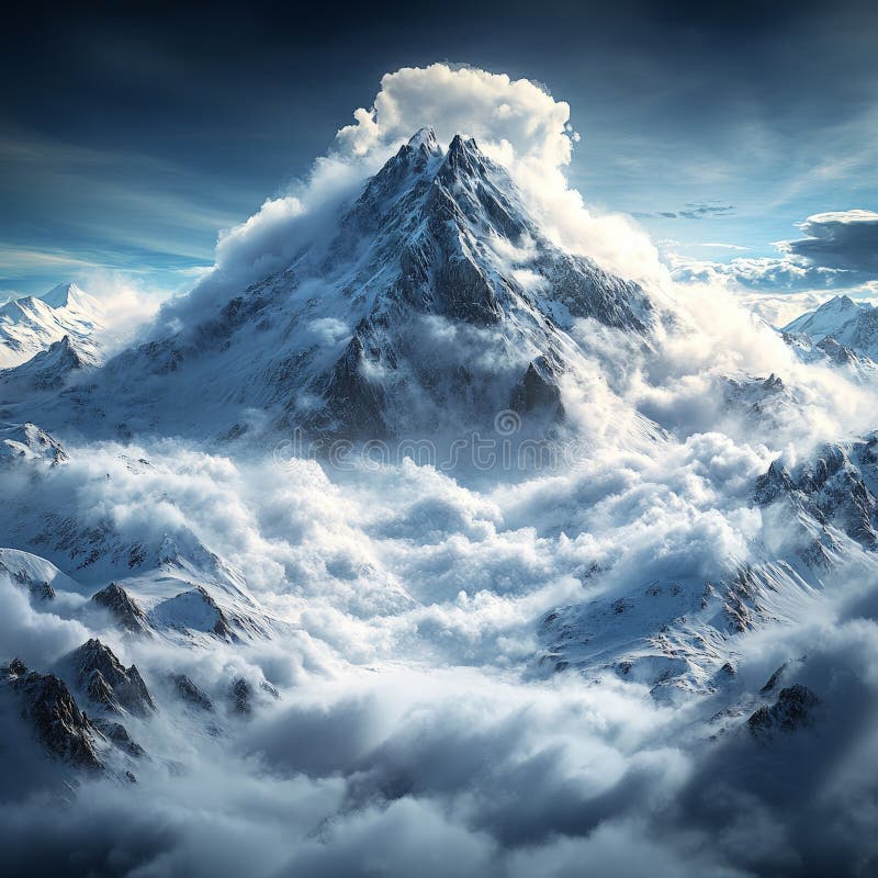 Avalanche on a Snowy Mountain: Natures Unpredictable Power and Force ...