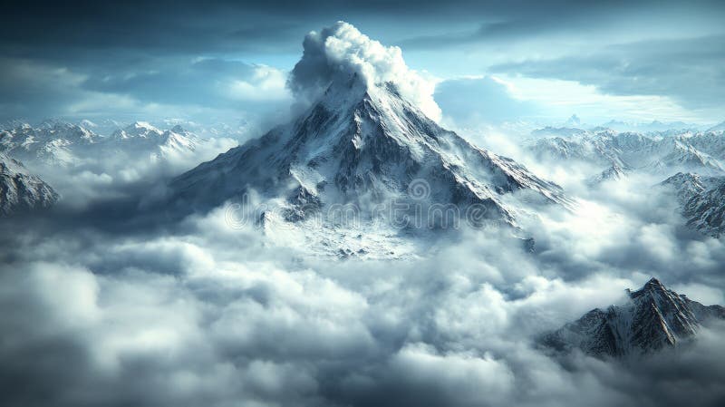 Avalanche on a Snowy Mountain: Natures Unpredictable Power and Force ...