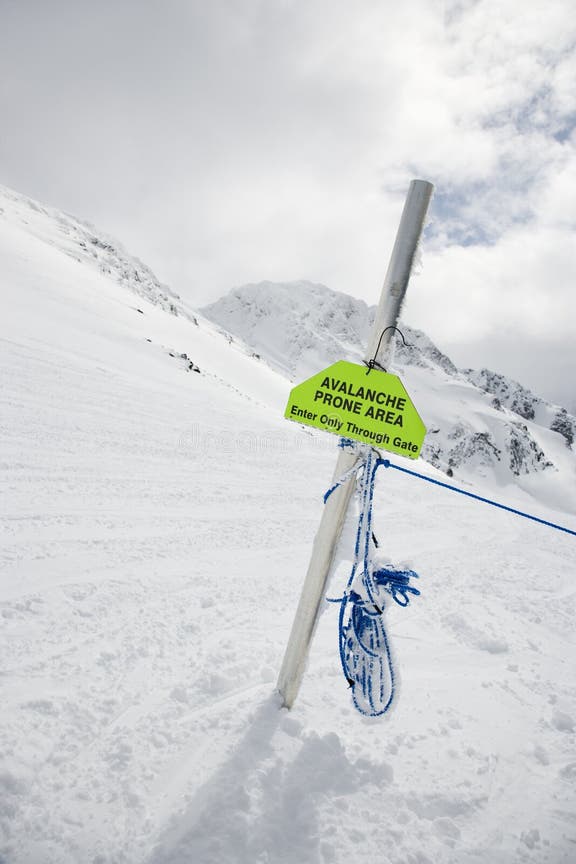 Avalanche warning sign. stock image. Image of area, sport - 2771297