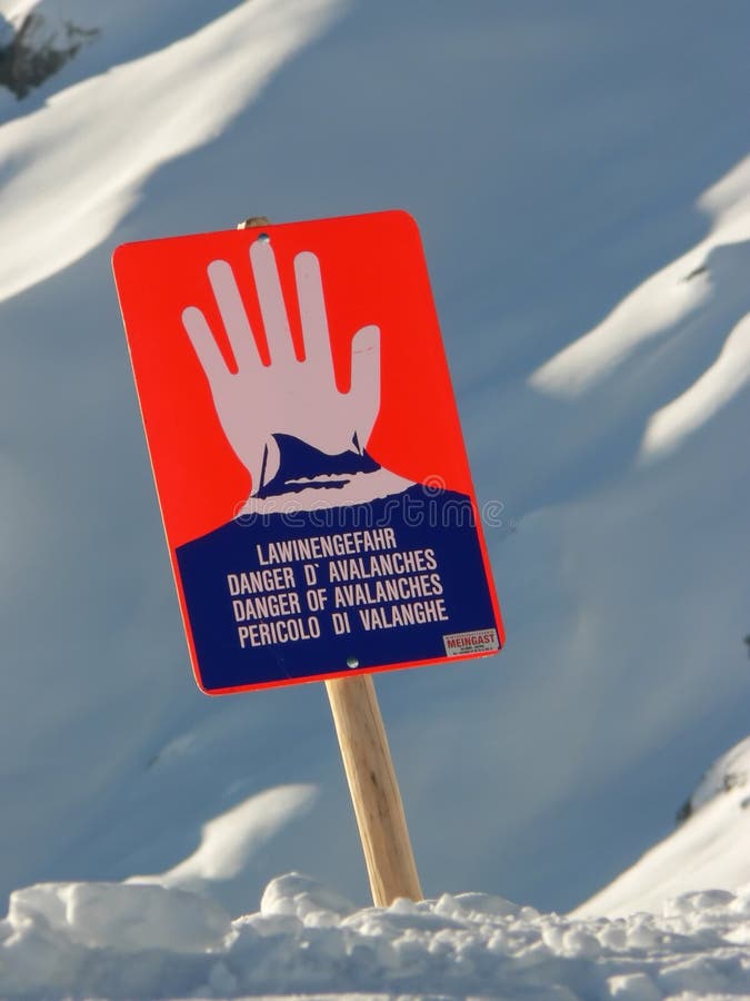 Avalanche warning sign stock photo. Image of innsbruck - 569662