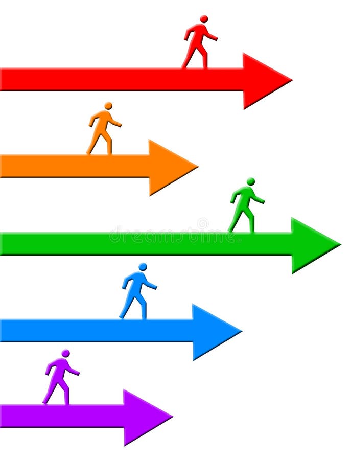 Avancer ensemble illustration stock. Illustration du clair - 58804230