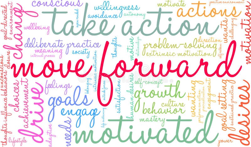 Avancer vers word cloud illustration de vecteur. Illustration du ...