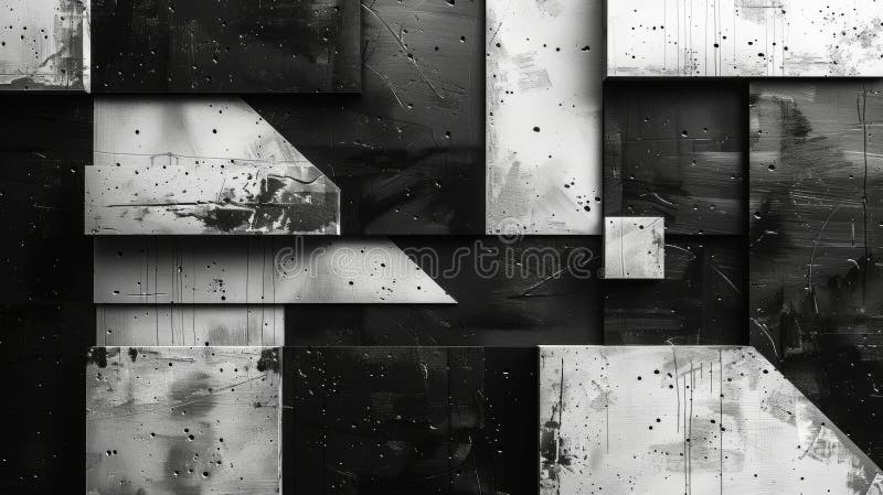 Avant-garde Collage, Asymmetrical Grayscale Shapes Collage for Avant ...