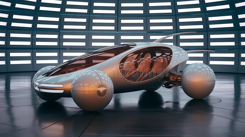 Avant-Garde Evolution: the Eccentric Alien Car of the Future. Stock ...