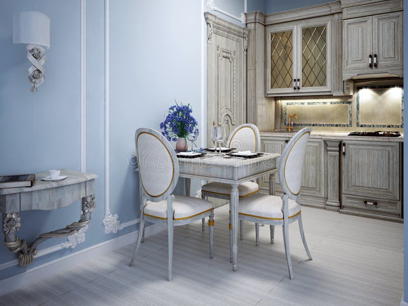 Avant Garde Kitchen Interior Stock Photo - Image of antique, linoleum ...