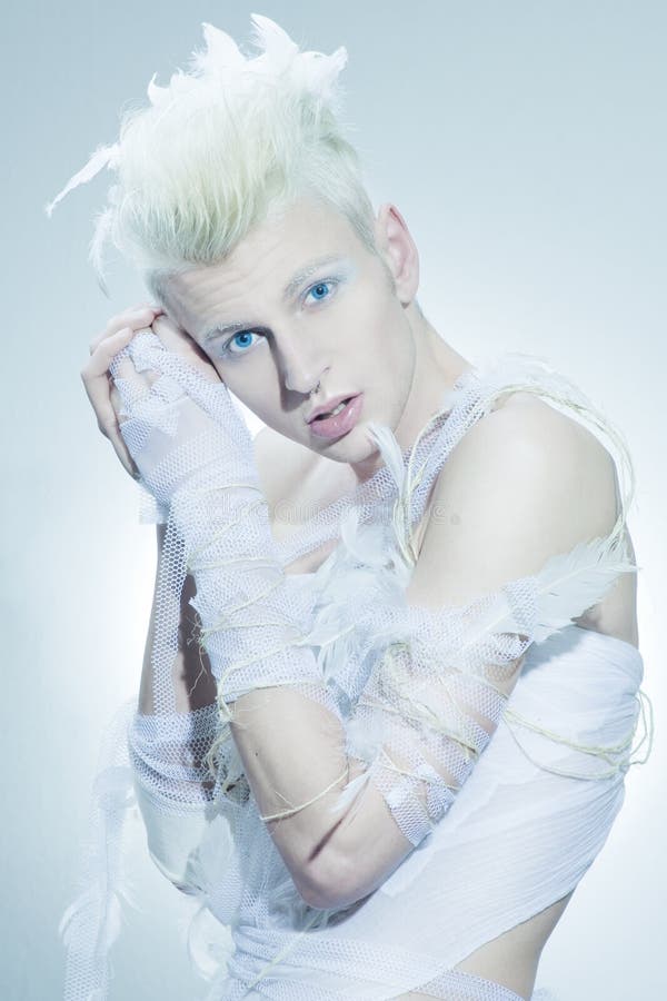 Avant-garde Portrait of a Young Man Stock Image - Image of artistic ...