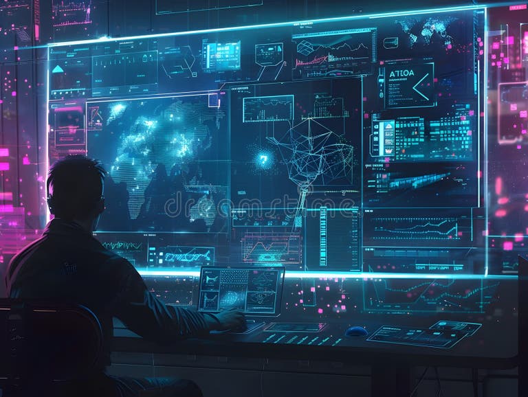 Avant Garde Web Design Lab with Holographic Layouts and Bioluminescent ...