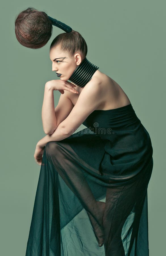 Crazy hair fashion stock photo. Image of people, hairstyle - 24819462