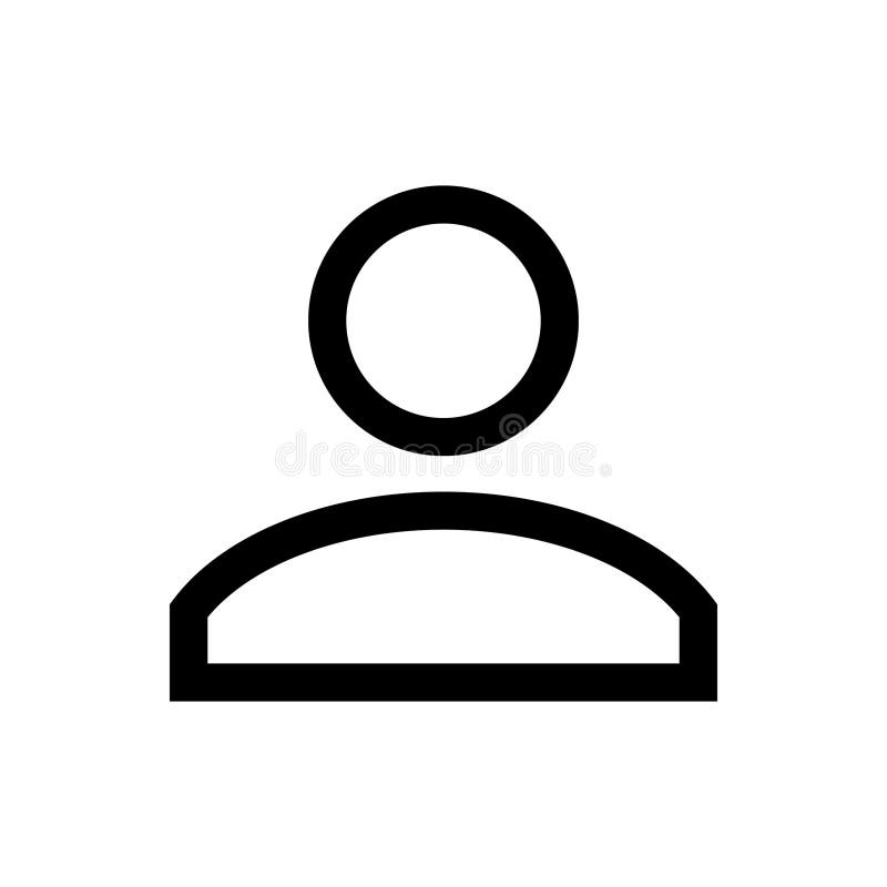 Avatar Account Icon Vector in Line Style Stock Illustration ...