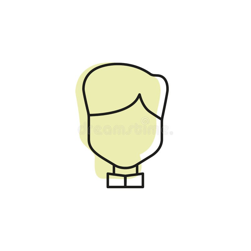 Avatar, Asian Man with Color Shadow Vector Icon in Asian Set Stock ...