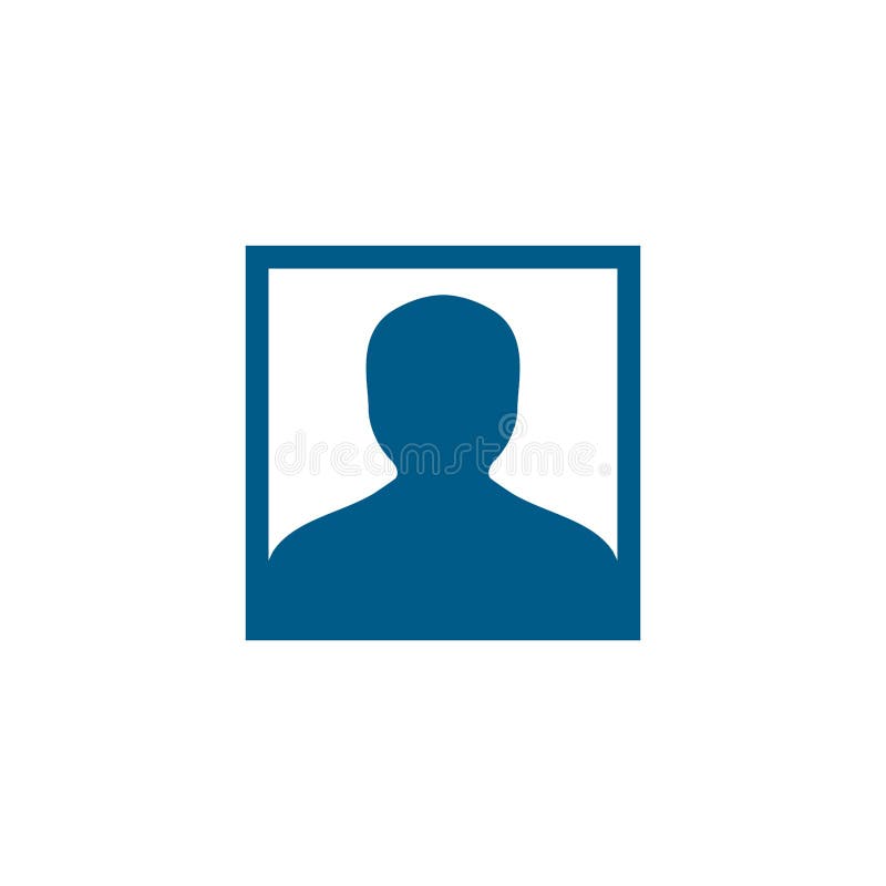 Avatar Blue Icon on White Background. Blue Flat Style Vector ...