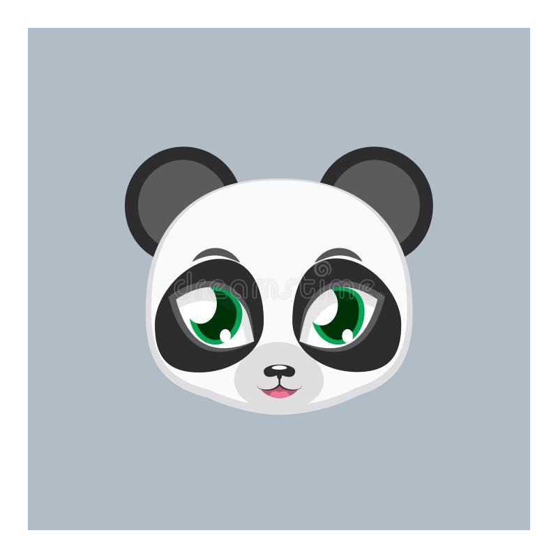 Avatar Bonito Da Panda Com Cores Lisas Ilustração do Vetor - Ilustração ...