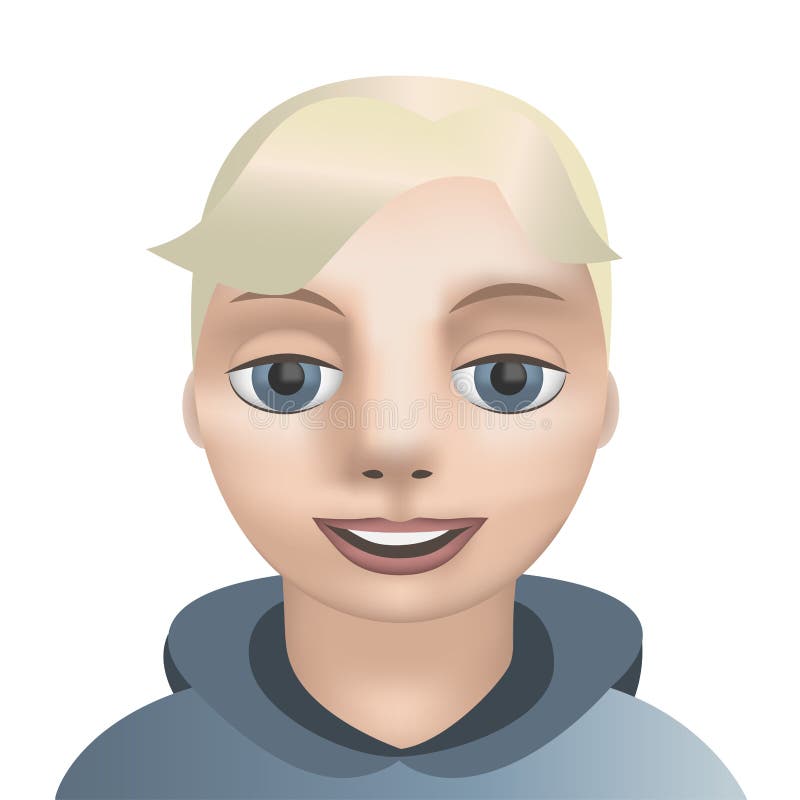 Avatar boy face smiling stock vector. Illustration of happy - 111629945