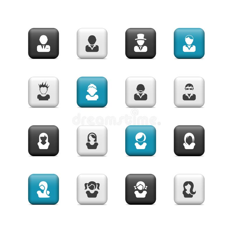 Avatar and user icons stock vector. Illustration of avatar - 43712509