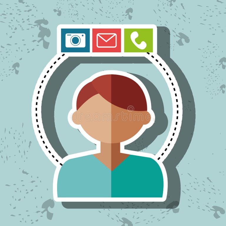 Avatar Camera Email Telephone Illustration Stock Illustrations – 36 ...