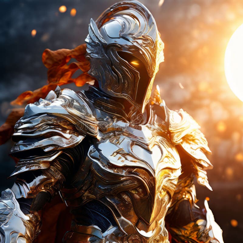 An Avatar of a Celestial Guardian with Celestial Armor Stock Image ...