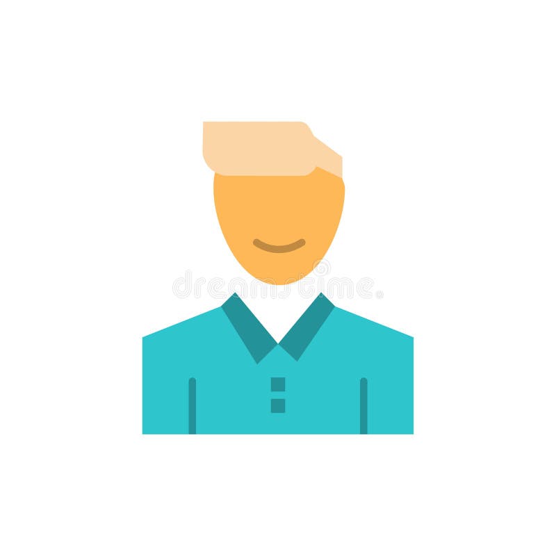 Avatar, Client, Face, Happy, Man, Person, User Flat Color Icon. Vector ...
