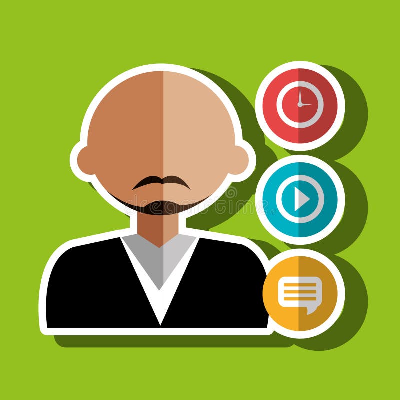 Avatar clock play chat stock illustration. Illustration of clock - 83146946