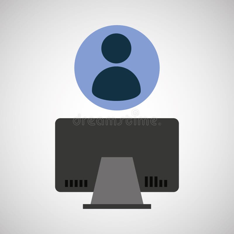 Avatar Computer Device Network Icon Stock Vector - Illustration of blog ...