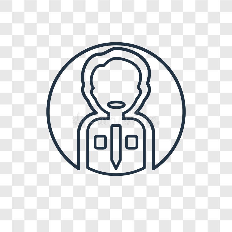 Avatar Concept Vector Linear Icon Isolated on Transparent Background ...