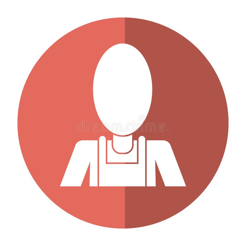 Avatar Construction Man Hammer Helmet Employee Shadow Stock Vector ...