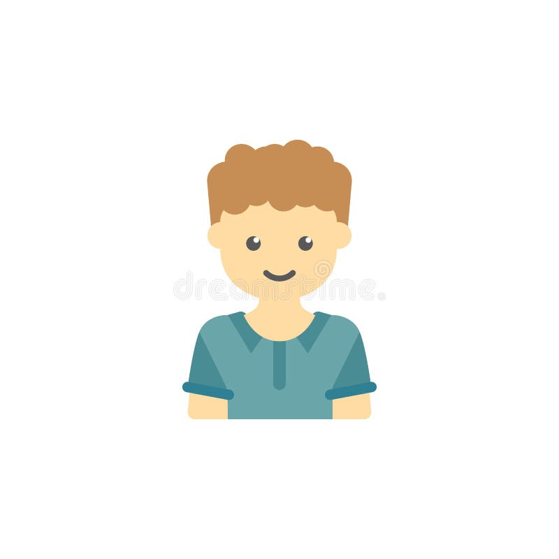 Avatar with a curly boy stock vector. Illustration of cartoon - 200319321