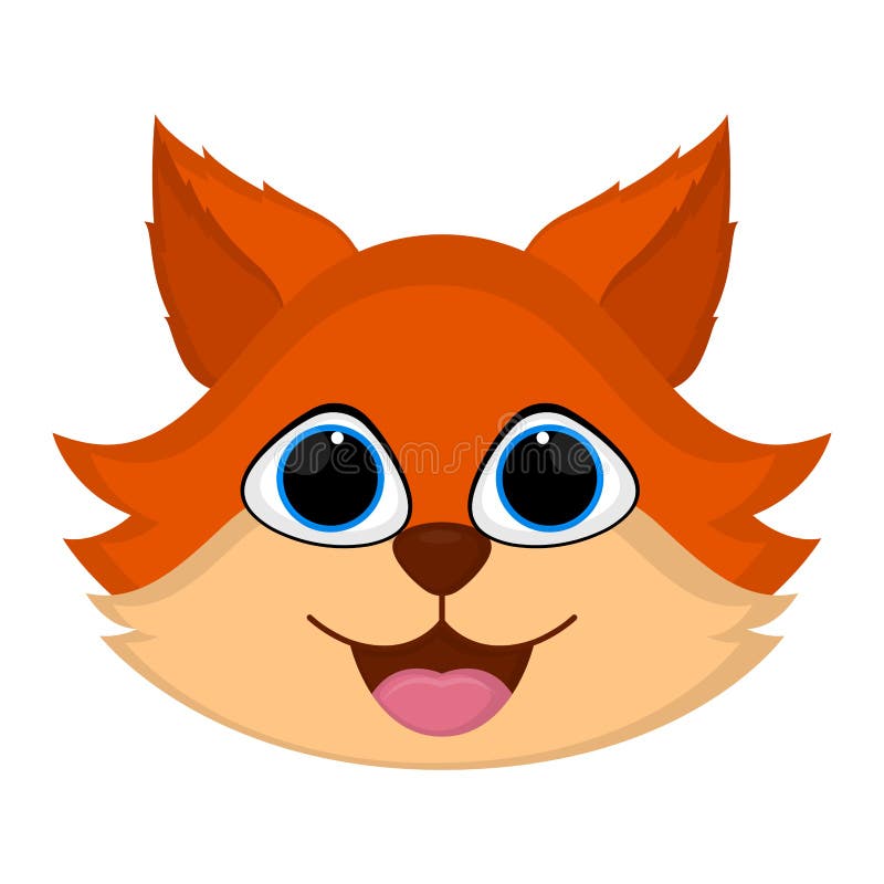Avatar of a cute fox stock vector. Illustration of orange - 159618912