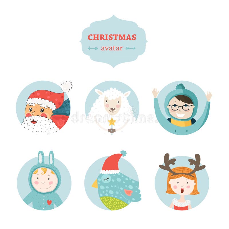 Avatar de Noël illustration de vecteur. Illustration du noël - 44522147
