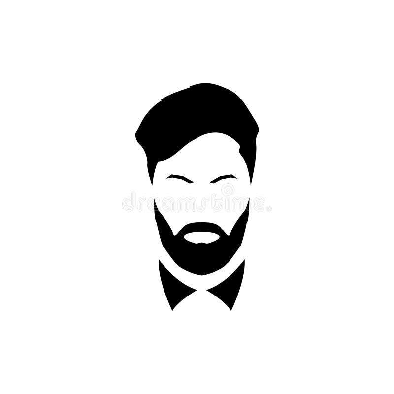 Avatar De Un Caballero Con Una Barba Y Un Bigote Ilustración del Vector ...