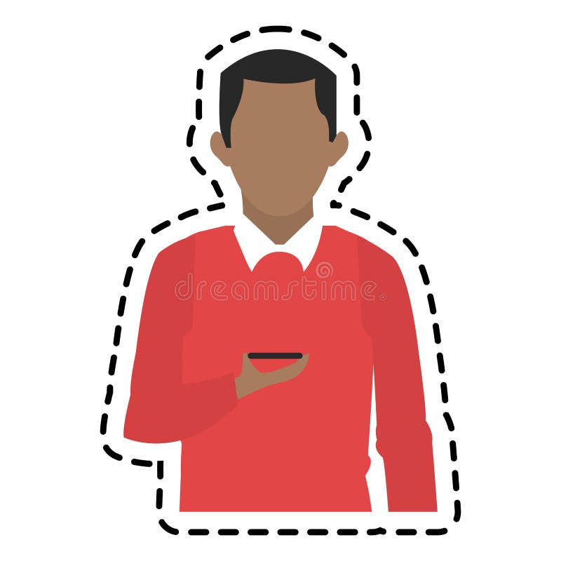 Avatar with device design stock vector. Illustration of connection ...