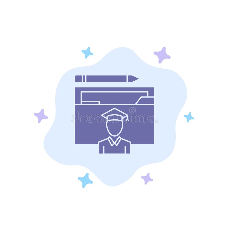 Avatar, Education, Graduate, Graduation, Scholar Blue Icon on Abstract ...