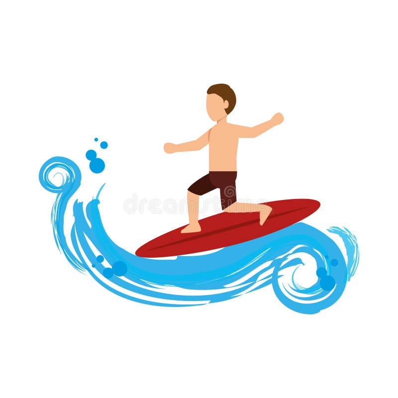 Avatar Extremo Del Atleta Del Deporte Que Practica Surf Stock de ...