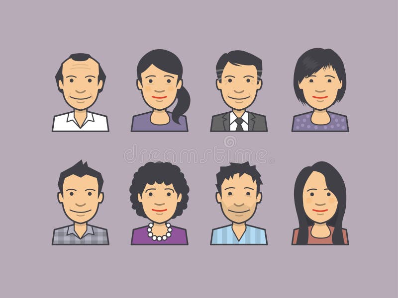 Avatar face icons stock vector. Illustration of stylish - 92629506