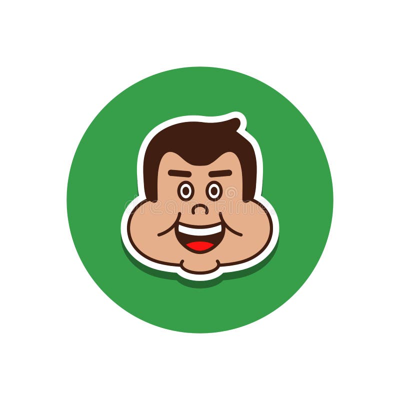 Avatar of Fat Man Vector Image Stock Vector - Illustration of happy ...