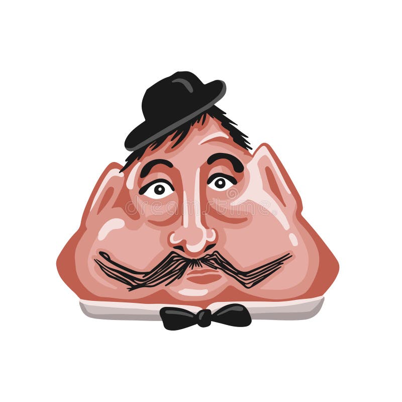 Avatar in Flat Style, Old-fashioned Stylish Man in Hat with Mustache ...