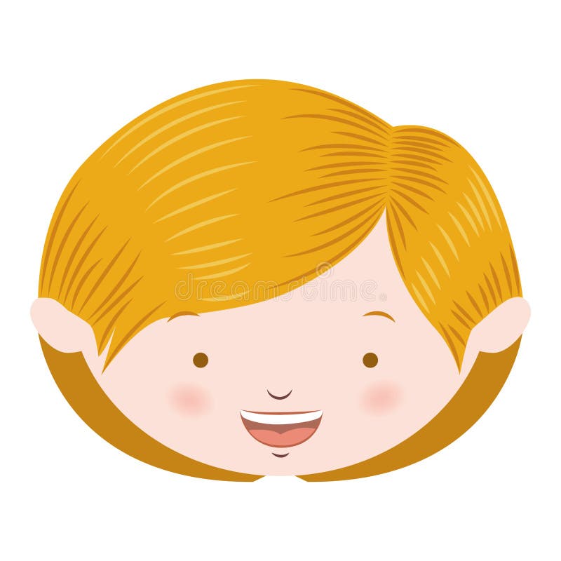 Avatar Front Face Blond Boy Stock Illustration - Illustration of ...